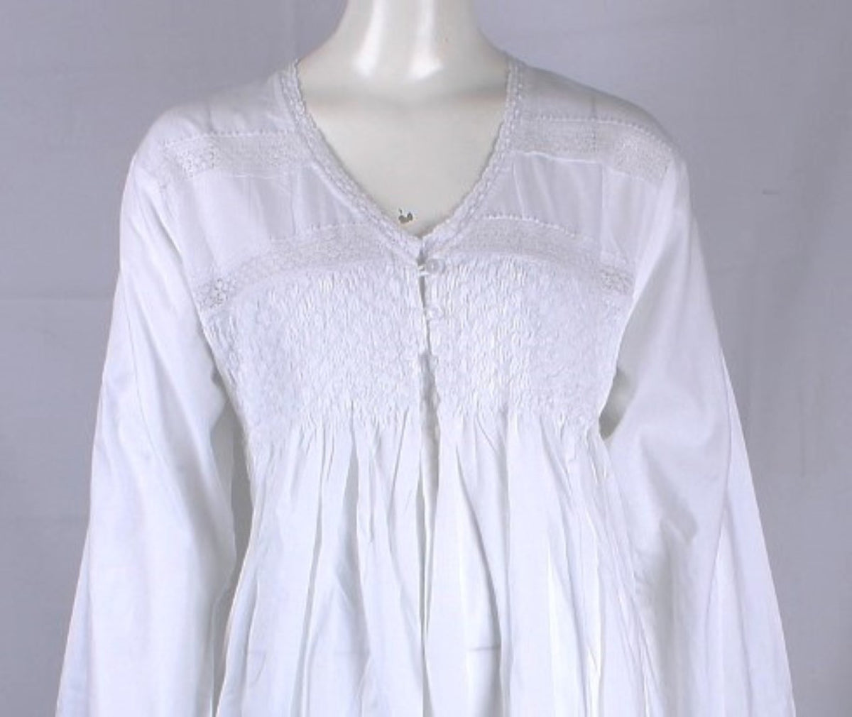 Alice & Lily 511 Cotton nightie (White) – Little Boutique