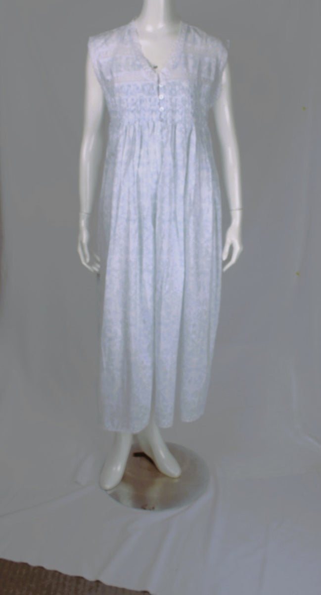 Alice & Lily 580 Nightdress – Blue Toile – Little Boutique